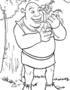 immagine da colorare shrek - cartoni da colorare